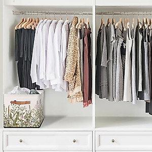 13x13x13 Storage Cube Bins Spring Flowers Floral Storage Cubes 13 inch Collapsible Storage Bins Cubby Storage Baskets for Organizing Shelf Cabinet Bookcase Boxes