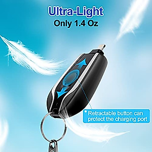 EMNT Keychain Portable Charger for iPhone,1700mAh Mini Power Emergency Pod, External Fast Charging Power Bank Battery Pack, Smaller Cell Phone Charger for iPhone 14 13 12 11 Plus Pro XR X 8 7 6s 6 5