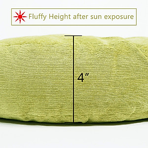Tiita Round Chair Cushions 22"x22" Indoor/Outdoor Floor Pillows Cushion for Patio Furniture Seat Pads Meditation Pillow for Yoga Living Room Sofa Balcony Set of 2, Green