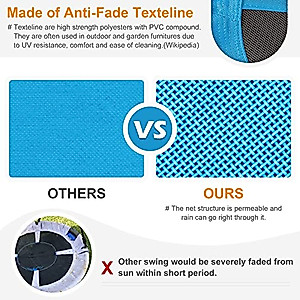 Homde 24 Inch Flying Saucer Swing Anti-Fade Tree Swing Set with 2pcs 5ft Extra Long Strap 2200lbs