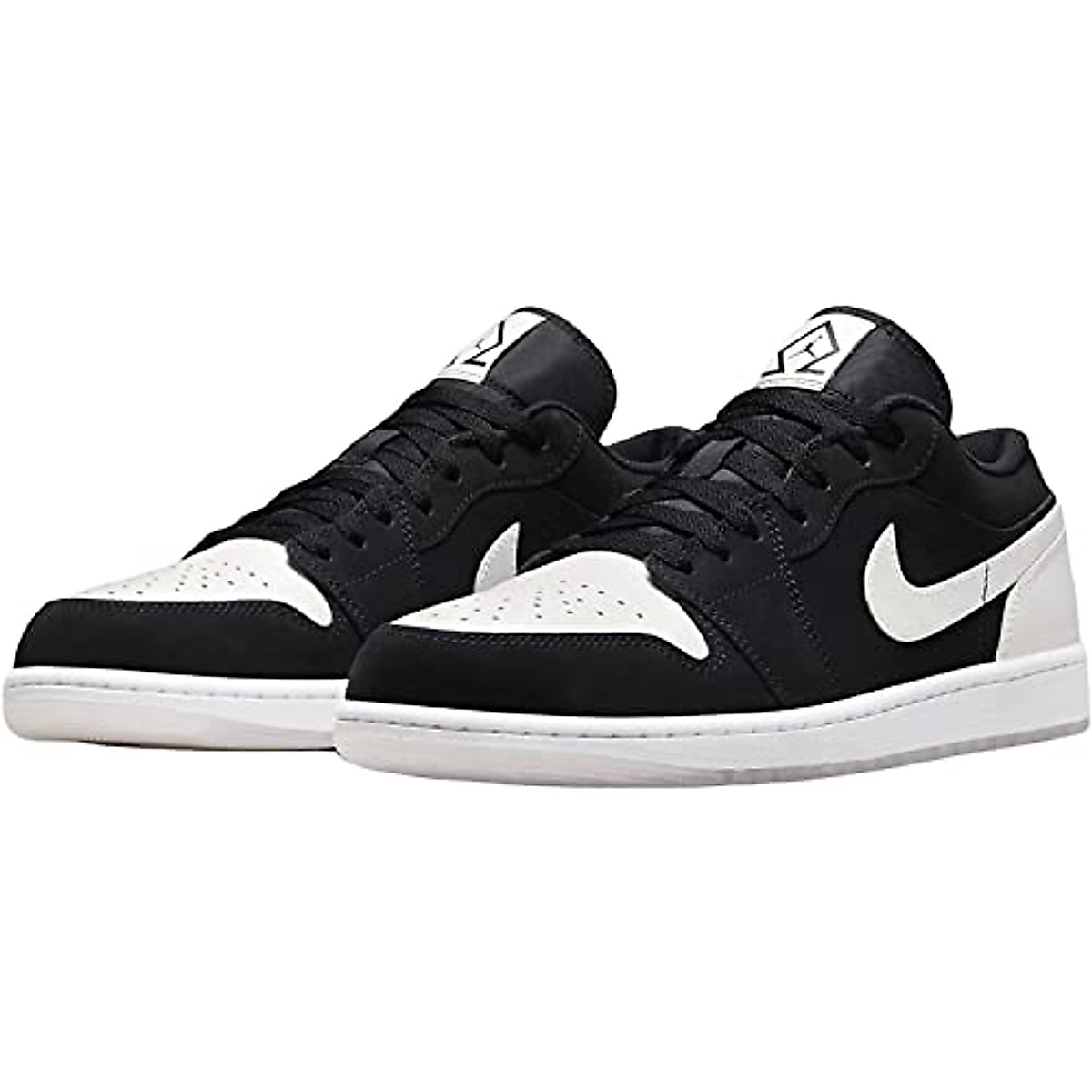 Nike Men's Air Jordan 1 Low Shoes, Black/Multi-color/White/Black, 10