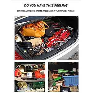 Car Trunk Organizer Car Soft Felt Storage Box Cargo Container Box Trunk Bag Stowing Tidying Holder Multi-Pocket
