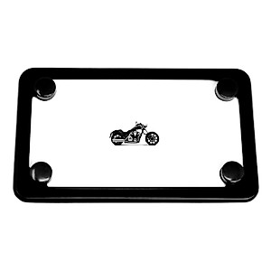 LFPartS Black Motorcycle Stainless Steel License Plate Frame