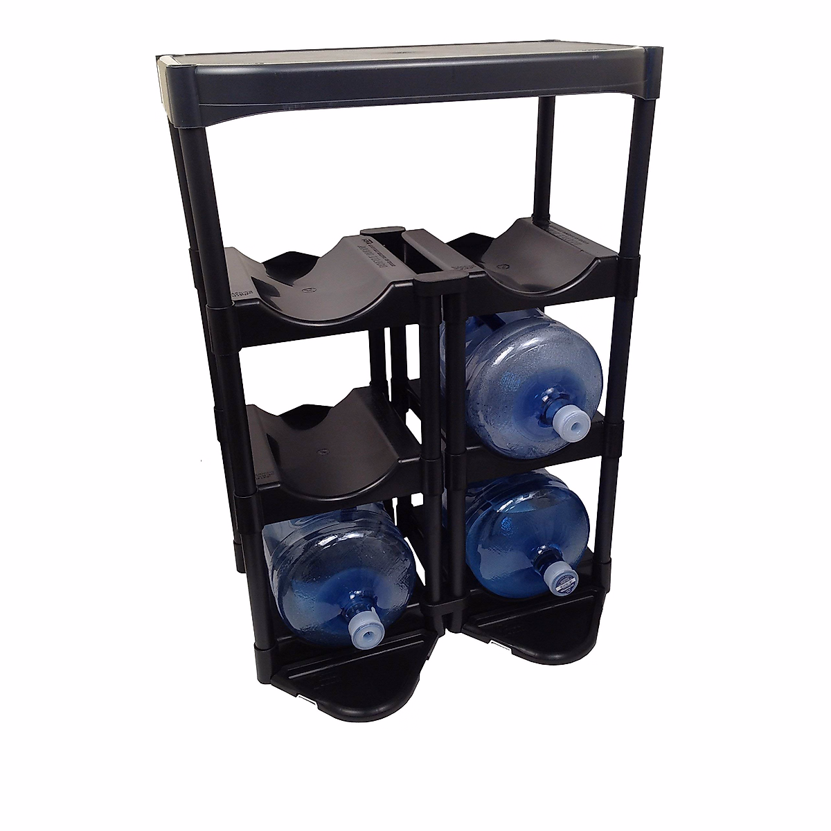 Bottle Buddy Water Bottle Storage Rack 6 Tray - Plastic Water Bottle Organizer for Three to Five Gallon Bottle Storage – Customizable Water Gallon Holder for Easy Storage and Organization