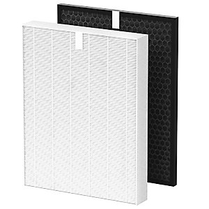 AP-1512HHS True HEPA Replacement Filter Compatible with Coway Airmega AP-1512HHS Air Cleaner Purifier, 2 Piece Set HEPA Filter and Carbon Filter