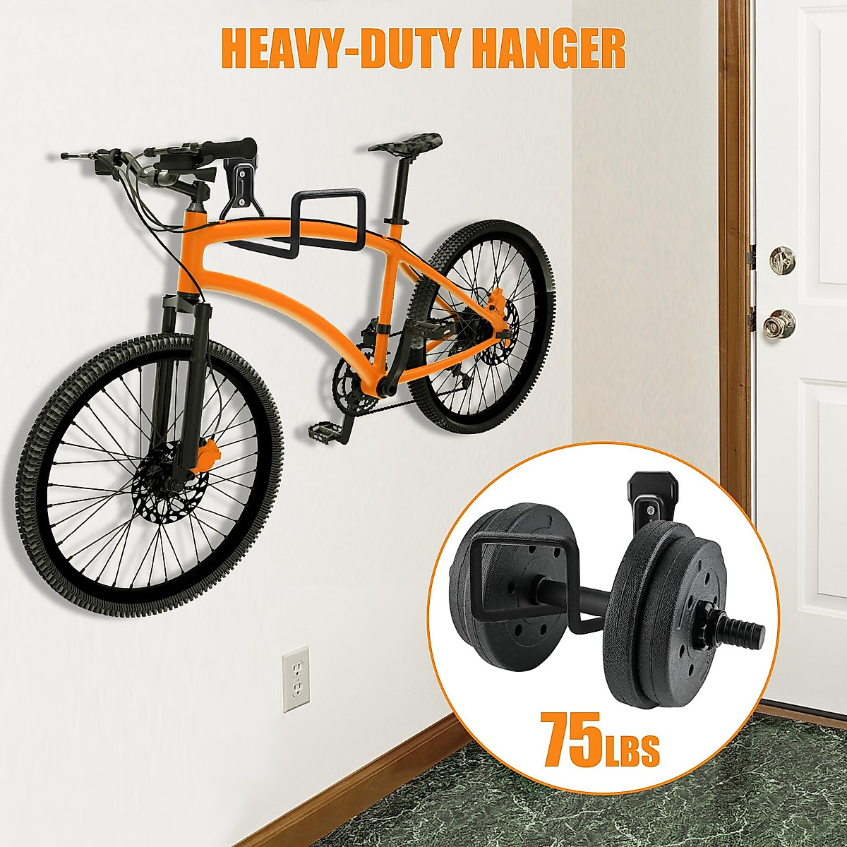 Zitalupy Garden Hose Holder, Heavy Duty Garden Hose Reel Wall Mount Water Hose Holder for Outdoor, Outside Yard & Garden, Garden Hose Storage for Water Hose, Extension Cords