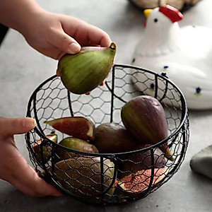 Kitchen Storage Metal Wire Egg Basket Farm Chicken Cover Egg Holder/Organizer Case/Container