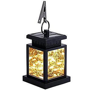 JHBOX Solar Lanterns Outdoor Waterproof Hanging Solar Lantern Lamp 30 LED Solar Tree Lights Outdoor, Solar Camping Lights, Lantern Decorative for Patio Yard Camping Garden Christmas Decor ( 1 Pack )