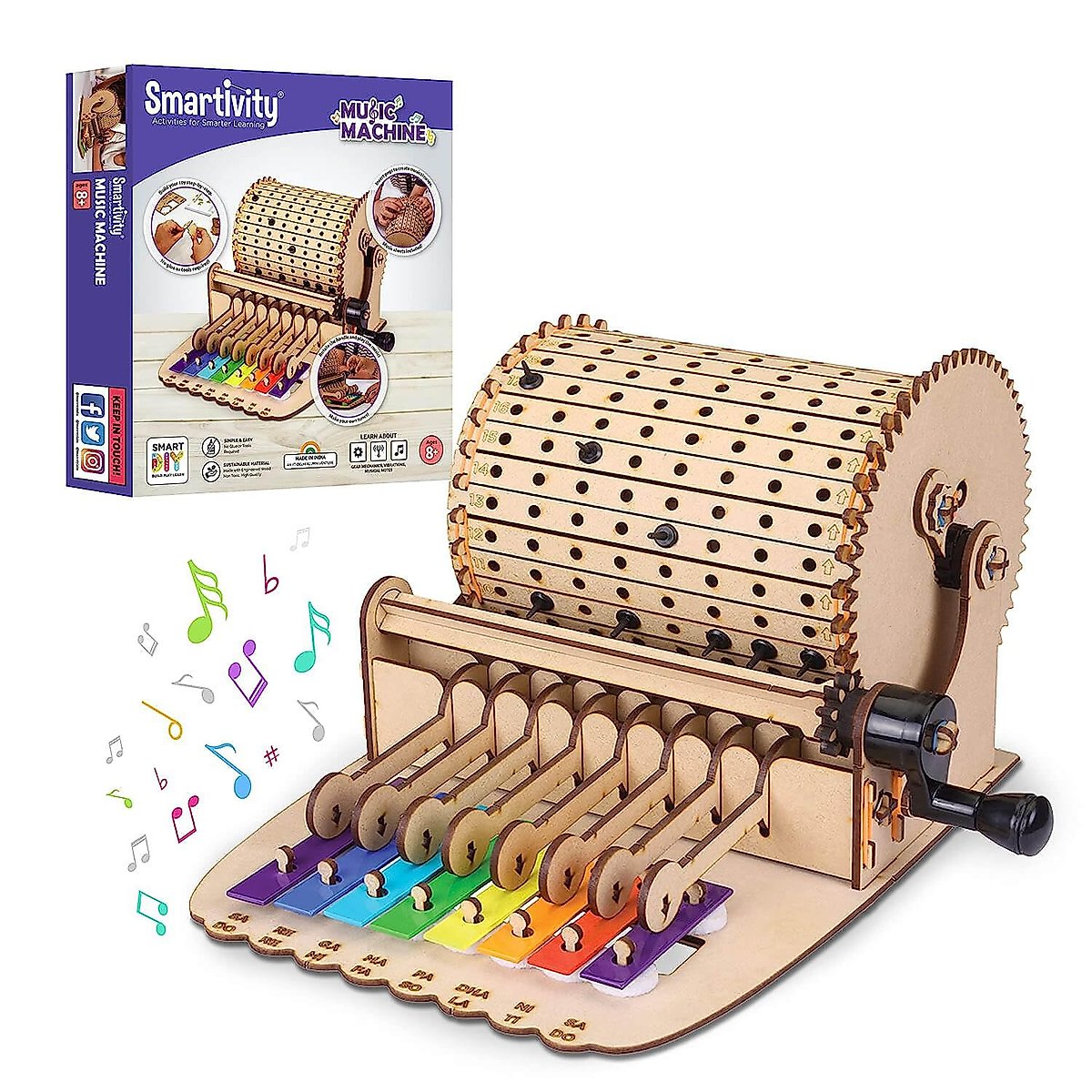 Smartivity Music Machine; Mechanical Action, Science, Engineering STEM and STEAM Building Kit for Kids Ages 8 and Up