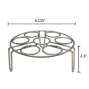 Egg Steamer Rack, Alamic Egg Rack Steamer Trivet Basket Stand for Instant Pot 3 Quart Accessories and Pressure Cooker 3 Qt Accessories, Stainless Steel - 1 Pack