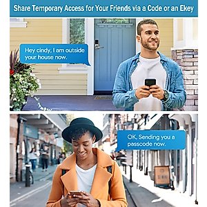 Lockly Secure Plus Deadbolt | Bluetooth Digital Door Lock, Fingerprint Scanner, Touchscreen Keypad, App Control, Auto Lock, Keyless Entry Door Lock (PGD728FMB, Matte Black)