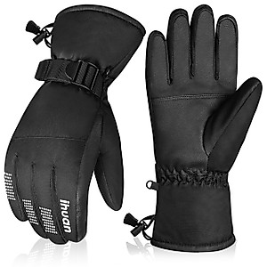 ihuan Winter Ski Snowboard Gloves Men Women - Cold Weather Gloves Touchscreen Fingers, Waterproof Snow Snowboarding Gloves…