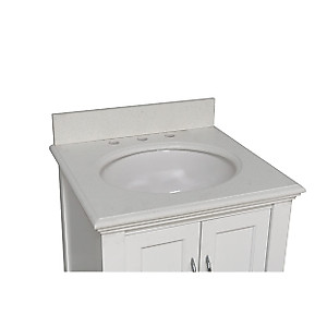 Beverly 24-inch Bathroom Vanity (White/Quartz): Includes White Cabinet with Stunning Quartz Countertop and White Ceramic Sink