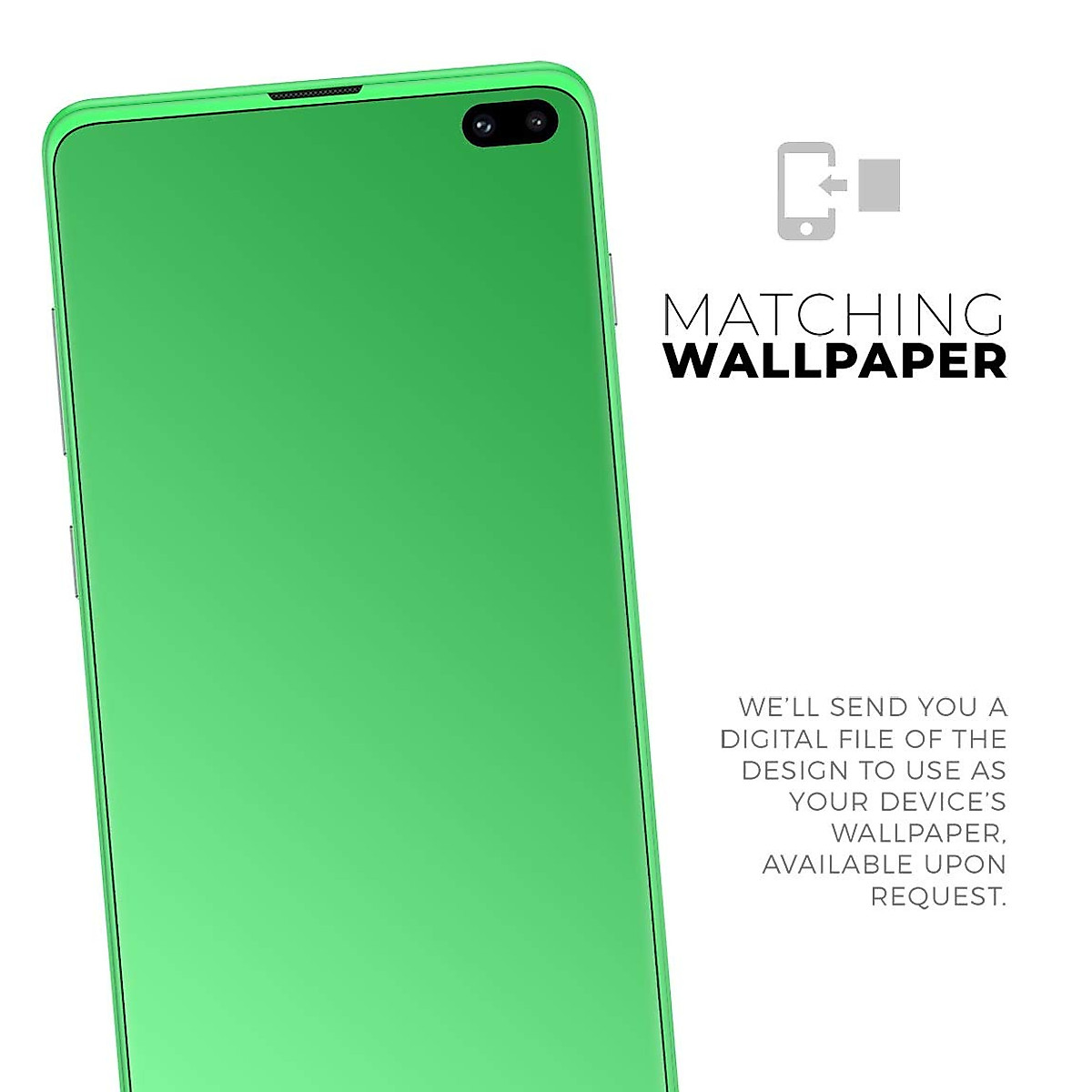 DesignSkinz Solid Green V2 Protective Vinyl Decal Wrap Skin Cover Compatible with The Samsung Galaxy S20 (Screen Trim & Back Glass Skin)