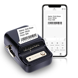 2 Inch Label Printer B21 with 230 Labels, Bluetooth Thermal Labels Maker Small Business Sticker Printers, Suits for All Purpose Labels Barcode Price Text, Compatible with iOS & Android (Black)