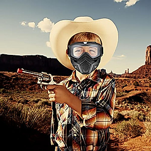 YScare Tactical Mask Compatible with Nerf Rival, Apollo, Zeus, Khaos, Atlas, & Artemis Blasters Rival Airsoft Mask,Black Detachable Masks with Goggles for Shooting Game Cycling Cosplay Party…