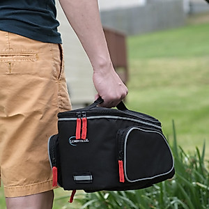 Lumintrail Bike Trunk Bag, Rear Bicycle Rack Bag with Waterproof Rain Cover, Carrying Handle