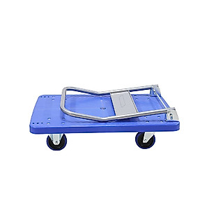 Uholan Slightly Mute Platform Trucks Trolley Folding Flatbed Trailer Pull Cargo Flatbed Move House Shopping Cart Load-Bearing 880lb