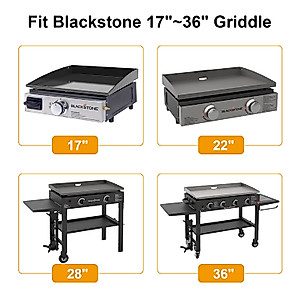BMMXBI Universal Griddle BBQ Warming Rack for Blackstone Griddle Accessories 17/22/28/36 Inch, Parts for CharBroil 19952085 Blue Rhino Razor Griddle Pit Boss PB336GS, 2"~45" L Grill Rack