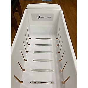 HomeRoots 3 Tier Slim Storage Cart with Wheels Mobile Shelving Unit Organizer Slide Out Storage Rolling Utility Organizer Rack for Kitchen Bathroom Laundry Narrow Places, White