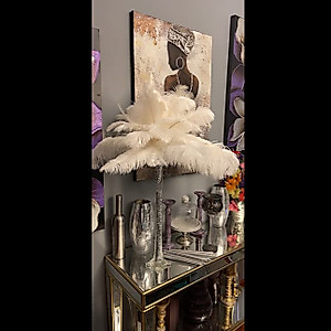 Shekyeon 14-16inch 35-40cm Ostrich Feathers Plumes for Table Decoration Pack of 10 (White)