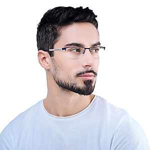 Emporio Armani Men's EA1041 Rectangular Sunglasses, Rubber Blue/Demo Lens, 53 mm