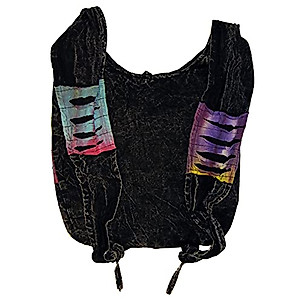 Original Collections Bohemian Embroidered Ripped Razor Cut Crossbody Hippie Purse Handbag AND Backpack Multicolor