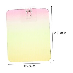 SEWACC 8 Pcs Plate Clamp Paper File Organizer Recording Clipboard Conference Recording Board Sketch Pad Plastic Acrylic Student Clipboard for Office Clipboards Exam Paper Clips