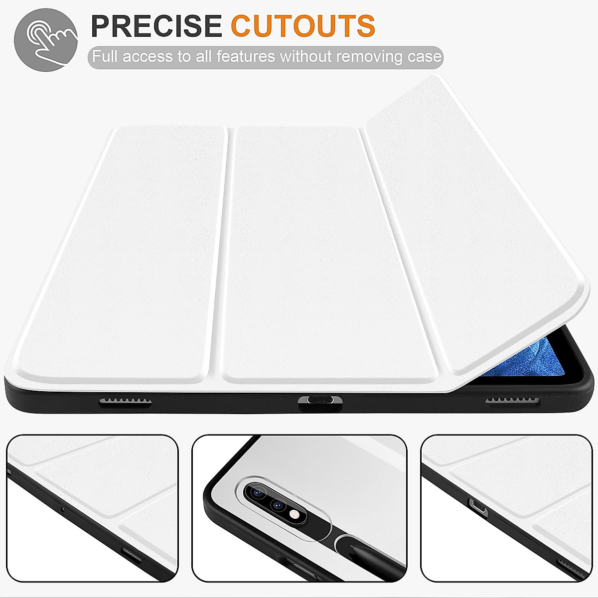 Batianda Customizable Case for Samsung Galaxy Tab S9 Ultra 14.6 inch 2023 Model (SM-X910/X916/X918) with S Pen Holder, Shockproof Tablet Cover with Clear Transparent Back Shell Auto Sleep/Wake