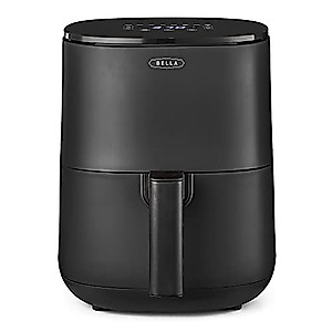 BELLA 2.9QT Touchscreen Air Fryer Oven and 5-in-1 Multicooker with Removable NonstickDishwasher Safe Crisping Tray and Basket, 1400 Watt Heating System, Matte Black