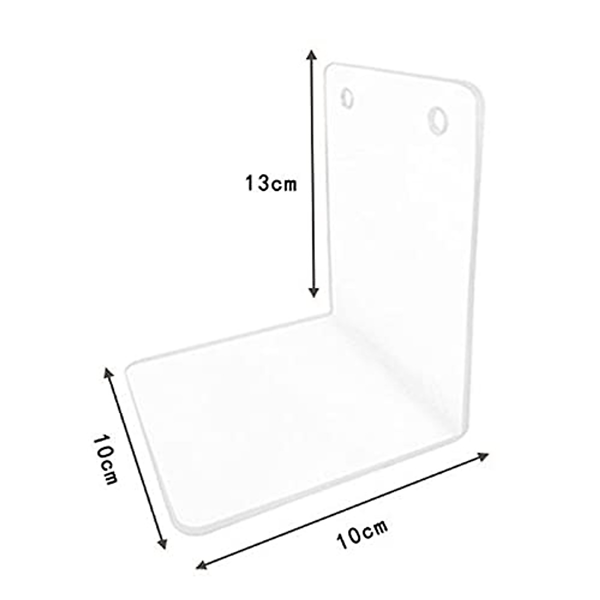 PRVDV Adjustable Bookends 1Pcs Transparent Book Stand L-Shaped Desk Storage Box Desktop Book Holder Stationery