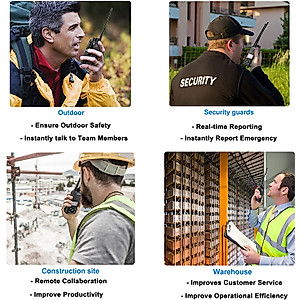 SAMCOM FPCN10A Two Way Radios Long Range 3000mAh Heavy Duty Walkie Talkies for Adults Rechargeable Handheld UHF 2 Way Radios with Earpieces Dual PTT for Biking Camping Hiking Hunting,3 Packs