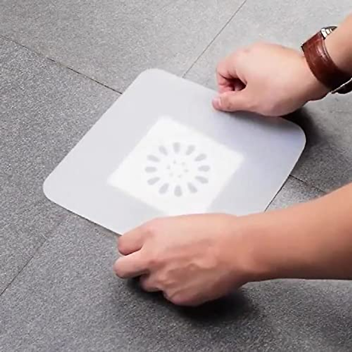 Shower Drain Cover, Silicone Floor Drain Cover, Shower Drain Stopper Matt to Prevent Drain Odor, Rubber Floor Drain Smell Stopper for Tub, Bathroom and Kitchen Sink