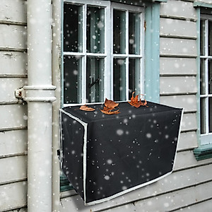 Heavy Duty Air Conditioner Cover Outside Unit for Midea U Shaped 8000/10000/120000 BTU Garpernics Air Conditioner Winter Cover outside,Window AC Cover Outdoor with Straps Dust-proof waterproof