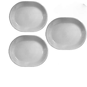 Corelle Livingware 12-1/4-inch Serving Platter, Winter Frost White-3-pack