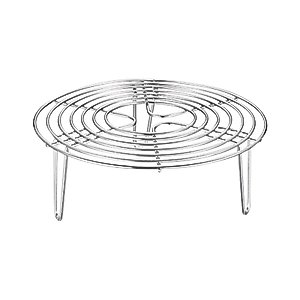 Round Steamer Rack and Cooling Rack,Stainless Steel Pot Trivet, Wire Steamer Kettle Rack Holder, Fit For Pots Cookware Pressure Cooker Pans Up, 8-Inches (size:20x7cm)