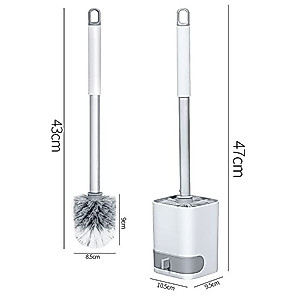 Toilet Brush Toilet,Toilet Brush,Bathroom Brush,Bathroom Cleaning Drainable Toilet Brush Holder Wall Mounted Toilet Brush Toilet Cleaning Tools Bathroom Accessories (Color : TPR Brush Head)