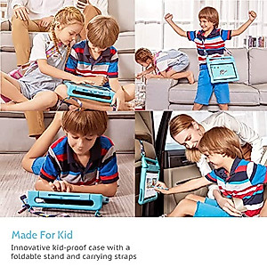 Dragon Touch KidzPad Y88X 10 Kids Tablets, 32GB, 10 inch Android Tablet, Tablet for Children, Parent Control, Preinstalled Kidoz with Shockproof Case, Straps and Stylus, 5G WiFi