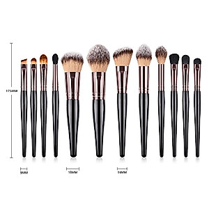 Inner Corner Brush Tools Eyebrow Makeup Foundation 12PCS Brush Cosmetic Sets Wooden Brush Eyeshadow Brush Travel Makeup Brushes