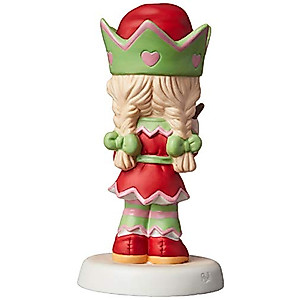 Precious Moments Paint Your Christmas with Love 4th Annual Elf Bisque Porcelain 191021 Figurine, One Size, Multi