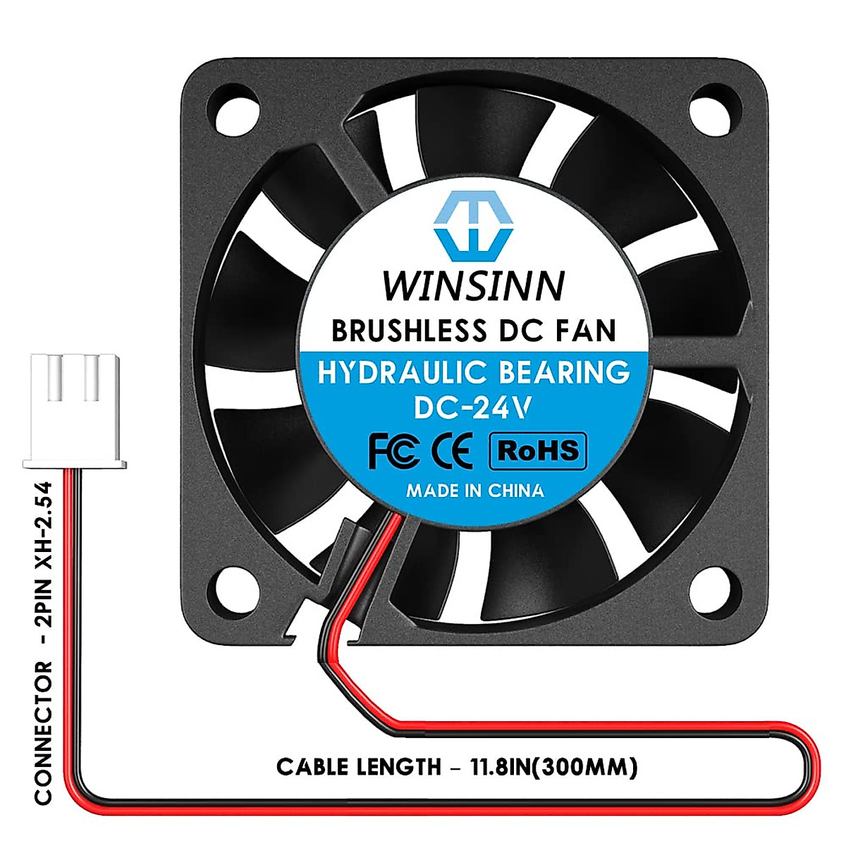 WINSINN 40mm Fan 24V, Ender 3 Fan Upgrade 24 Volt Fans 4010 Hydraulic Bearing, Works with Ender 3 Pro 3X CR-10S (Pack of 5Pcs)