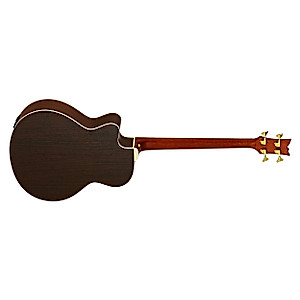 Ortega Guitars 4 String Deep Series Medium Scale Solid Top Acoustic-Electric Bass, Right (D558-4)