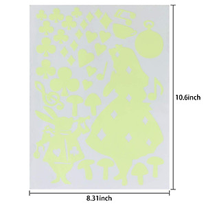 Fairy Girl Glow in The Dark Wall Stickers, BENBO Stars PVC Vinyl Luminous Wall Decals DIY Wall Stickers for Home Decor Mural Decor Girls Kids Nursery Room Decoration