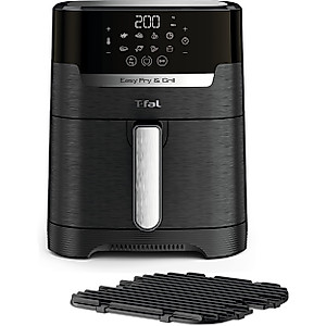 T-fal Air Fryer & Grill Combo Digital, 2-in-1, 4.4 Qrt, black