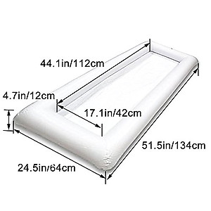 2 Packs Inflatable Pool Table Serving Bar - Large Buffet Tray Server with Drain Plug - Keep Your Salads & Beverages Ice Cold - for Parties Indoor & Outdoor Use