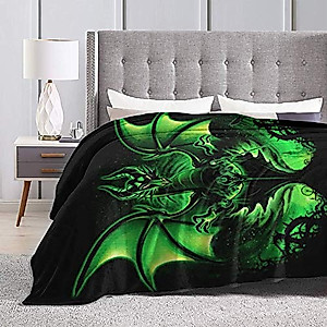 ALKYLA Fairy Tales Maleficent Blanket Throws Bed Queen Size Ultra Soft Micro Fleece Warm Fluffy Couch Living Room Luxury Blankets 50 x 40 in