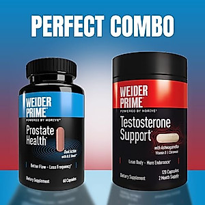 Weider Prime Testosterone Supplement for Men, Healthy , Support to Help Boost Strength and Build Lean Muscle, 120 Capsules