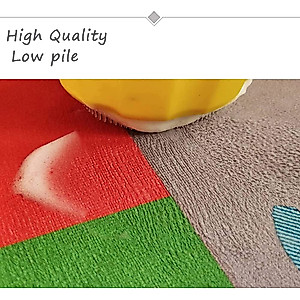 Decorative Round Rug with Pattern,Office Chair Mat Protector for Hardwood Tile Floor,Carpet Chair Mat Soft Area Rugs for Study Living Room,Multi-Purpose Anti-Slip Desk Chair Mat