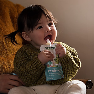 Sprout Organic Baby Food, Stage 4 Toddler Pouches, Kiwi Banana & Spinach Power Pak, Purees, 4 Ounce, Pack of 12