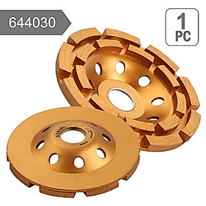 KSEIBI 644030 Diamond Concrete Grinding Wheel 4 1/2 inch for Polishing and Cleaning Stone Concrete Surface, Cement, Marble, Rock, Granite, and Thinset Removing, Angle Grinder Wheels Cup